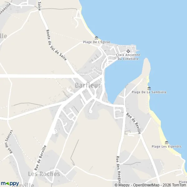 Map Barfleur: map of Barfleur (50760) and practical information