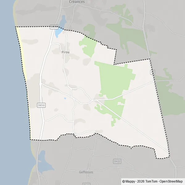 Map Pirou: map of Pirou (50770) and practical information
