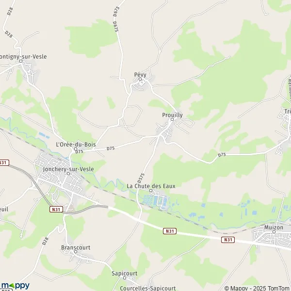 Map Prouilly: map of Prouilly (51140) and practical information