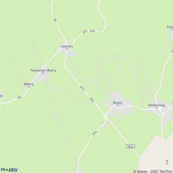 Map Bouzy: map of Bouzy (51150) and practical information