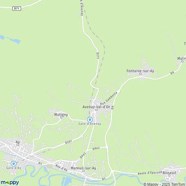 Map Avenay-Val-d'Or: map of Avenay-Val-d'Or (51160) and practical ...