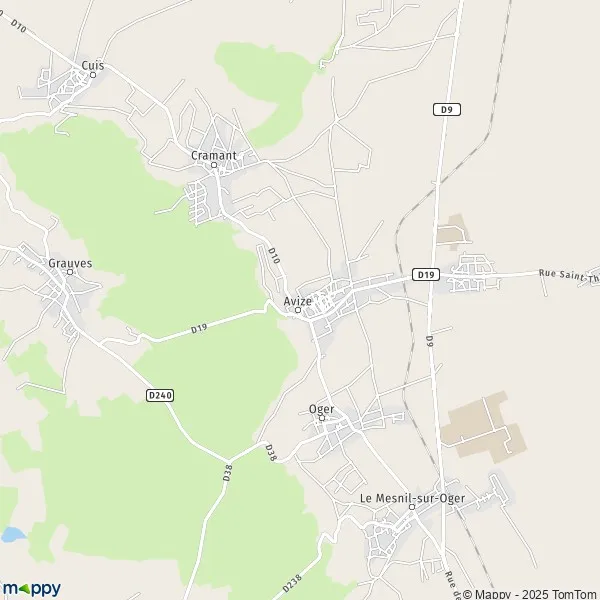 Map Avize: map of Avize (51190) and practical information