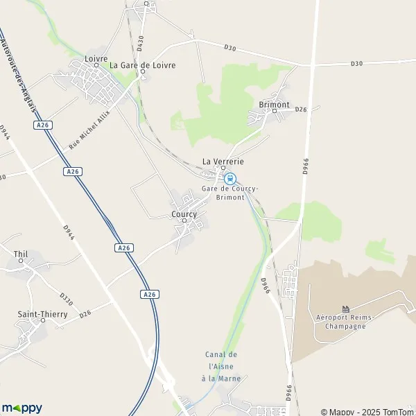 Map Courcy: map of Courcy (51220) and practical information