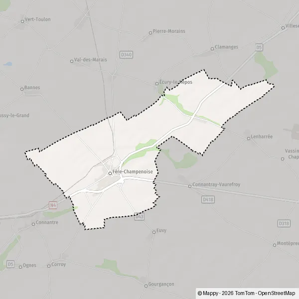 Map Fère-Champenoise: map of Fère-Champenoise (51230) and practical ...
