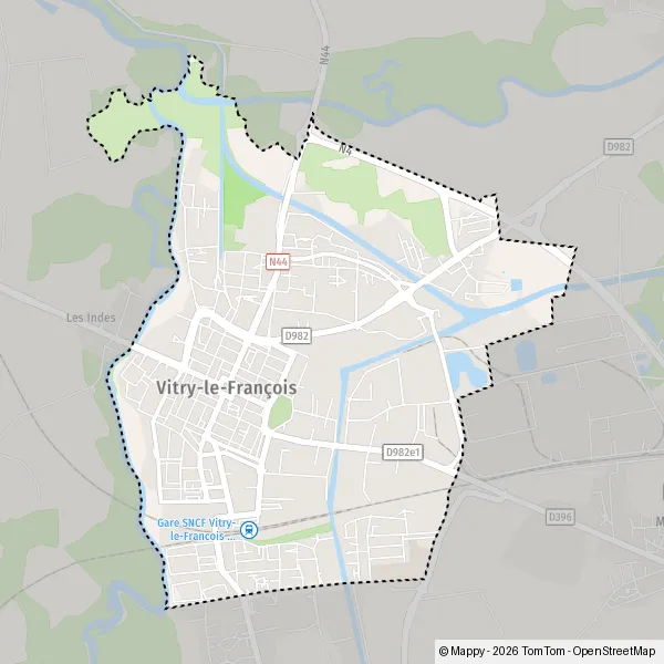 Map Vitry-le-François: map of Vitry-le-François (51300) and practical ...