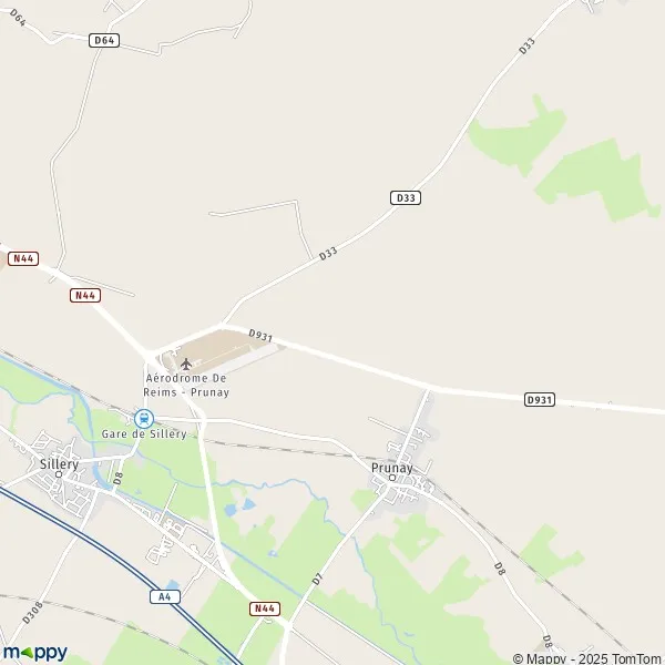 Map Prunay: map of Prunay (51360) and practical information