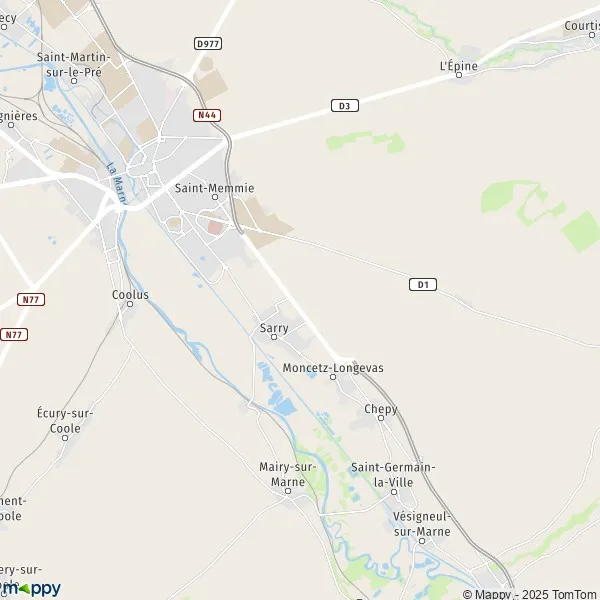 Map Sarry: map of Sarry (51520) and practical information