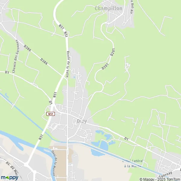 Map Dizy: map of Dizy (51530) and practical information