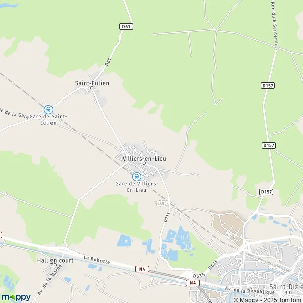 Map Villiers-en-Lieu: map of Villiers-en-Lieu (52100) and practical ...