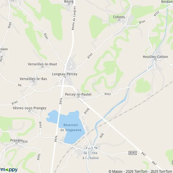 Map Longeau-Percey: map of Longeau-Percey (52250) and practical information