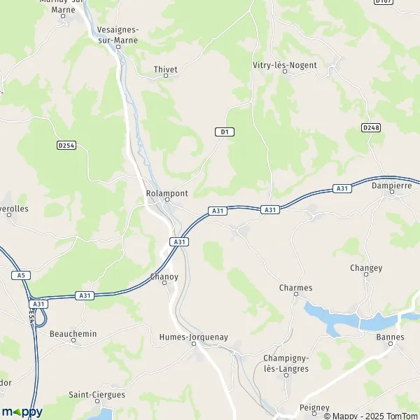 Map Rolampont: map of Rolampont (52260) and practical information