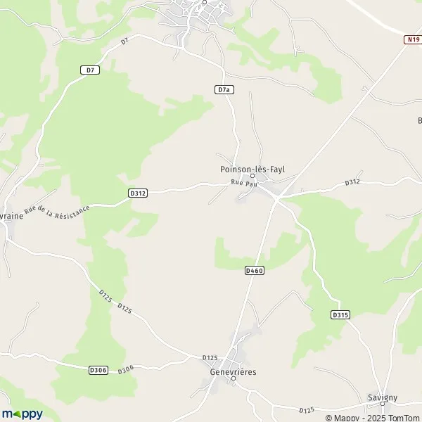 Map Poinson-lès-Fayl: map of Poinson-lès-Fayl (52500) and practical ...