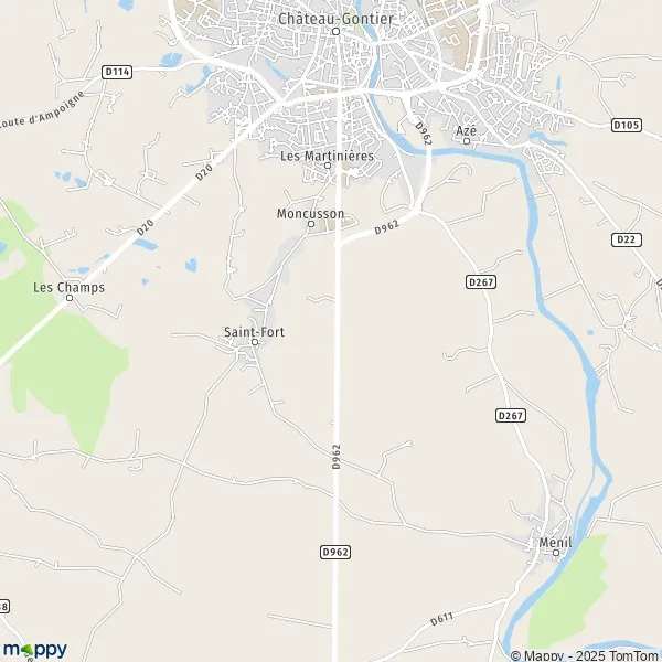 Map Saint-Fort: map of Saint-Fort (53200) and practical information