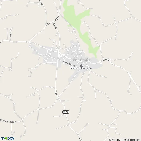 Map Pontmain: map of Pontmain (53220) and practical information