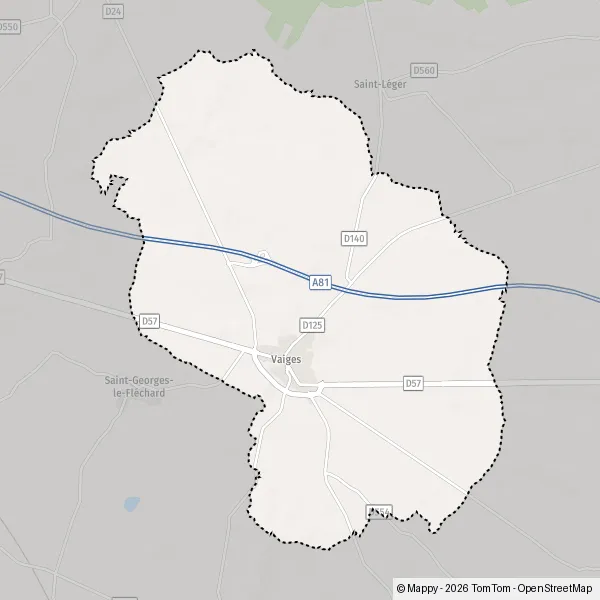 Map Vaiges: map of Vaiges (53480) and practical information