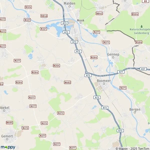 Map Land van Cuijk: map of Land van Cuijk (5361) and practical information