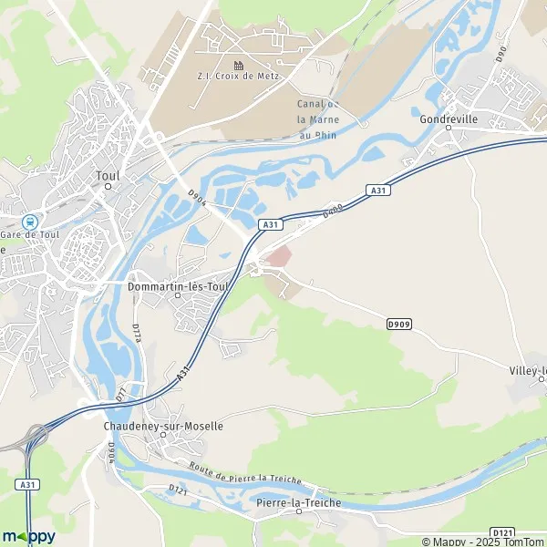 Map Dommartin-lès-Toul: map of Dommartin-lès-Toul (54200) and practical ...