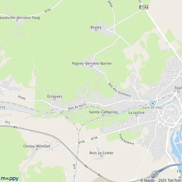 Map Écrouves: map of Écrouves (54200) and practical information