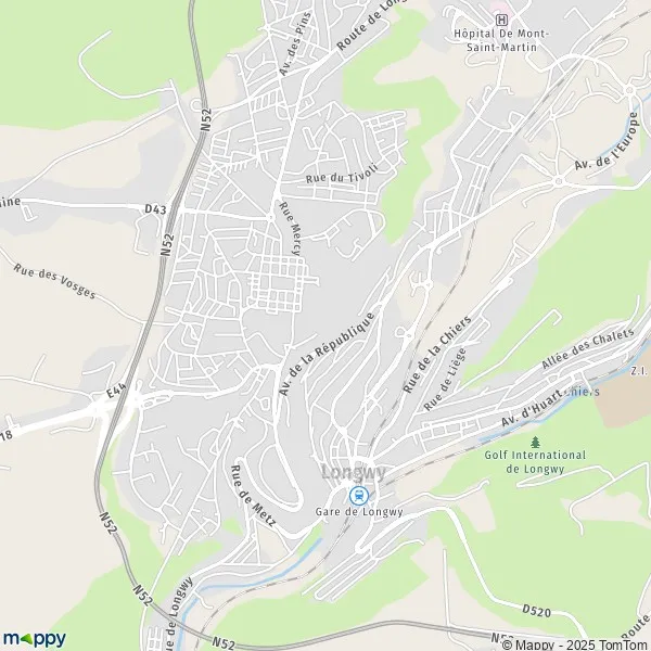 Map Longwy: map of Longwy (54400) and practical information