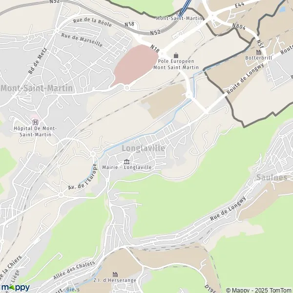 Map Longlaville: map of Longlaville (54810) and practical information