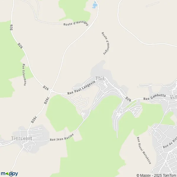 Map Thil: map of Thil (54880) and practical information