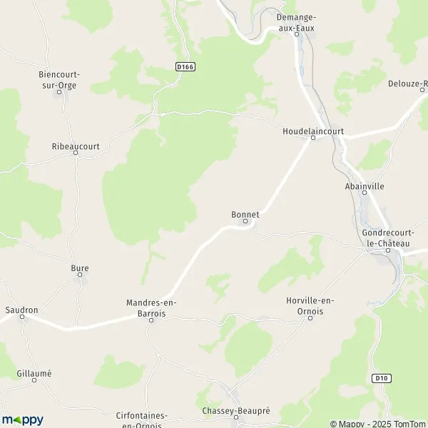 Map Bonnet: map of Bonnet (55130) and practical information