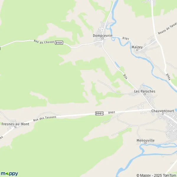 Map Les Paroches: map of Les Paroches (55300) and practical information