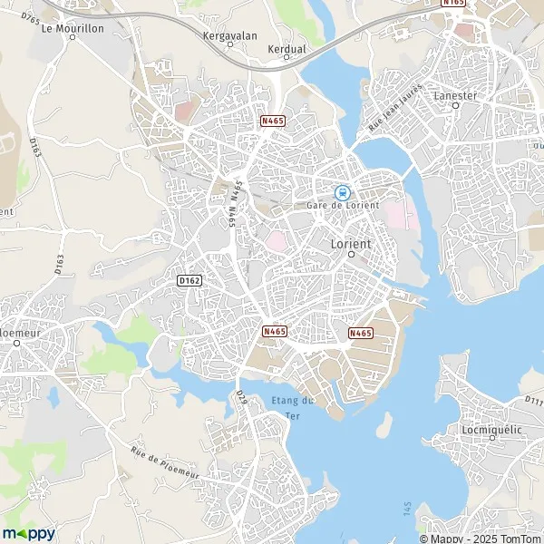 Map Lorient: map of Lorient (56100) and practical information