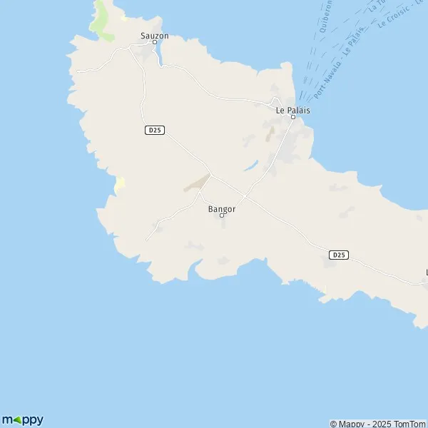 Map Bangor: map of Bangor (56360) and practical information