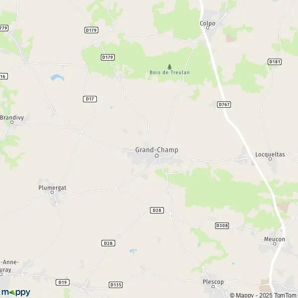 Map Grand-Champ: map of Grand-Champ (56390) and practical information