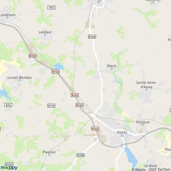 Map Brech: map of Brech (56400) and practical information