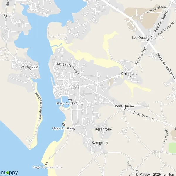 Map Étel: map of Étel (56410) and practical information