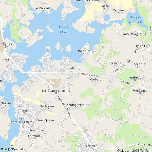 Map Belz: map of Belz (56550) and practical information