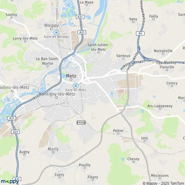 Map Metz: map of Metz (57000) and practical information