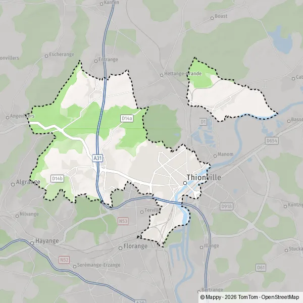 Map Thionville: map of Thionville (57100) and practical information
