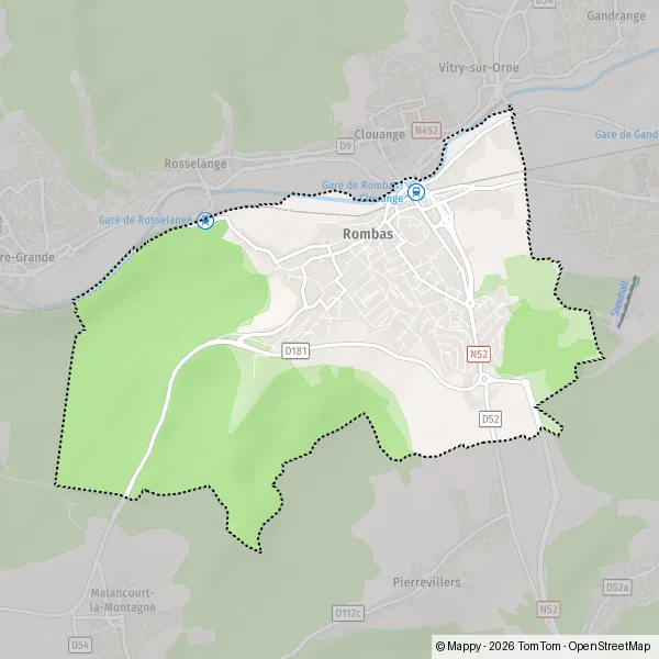 Map Rombas: map of Rombas (57120) and practical information