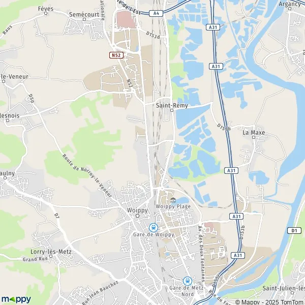 Map Woippy: map of Woippy (57140) and practical information