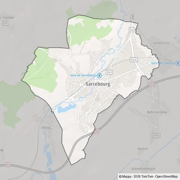 Map Sarrebourg: map of Sarrebourg (57400) and practical information