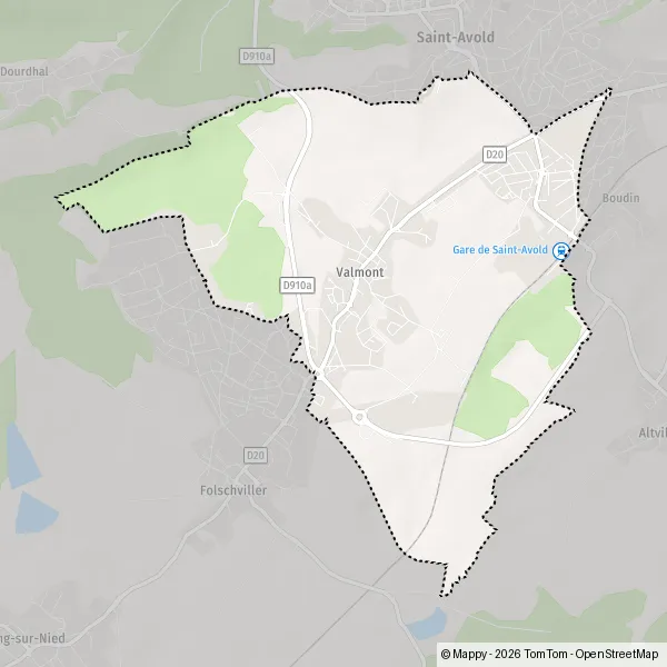 Map Valmont: map of Valmont (57730) and practical information
