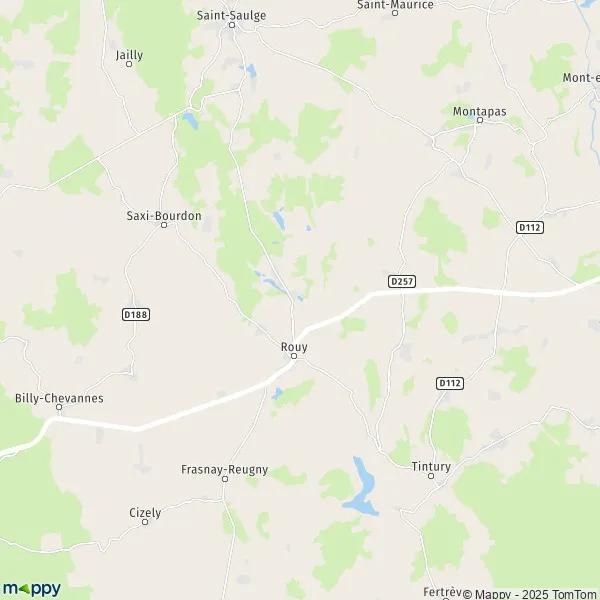 Map Rouy: map of Rouy (58110) and practical information