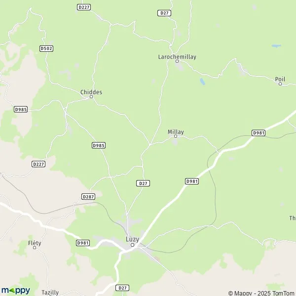 Map Millay: map of Millay (58170) and practical information