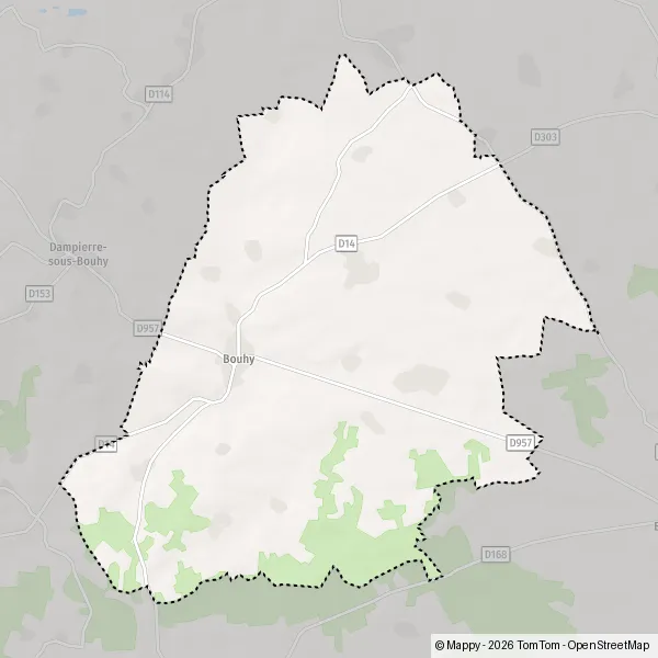Map Bouhy: map of Bouhy (58310) and practical information