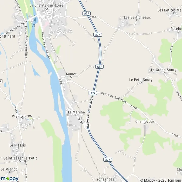 Map La Marche: map of La Marche (58400) and practical information