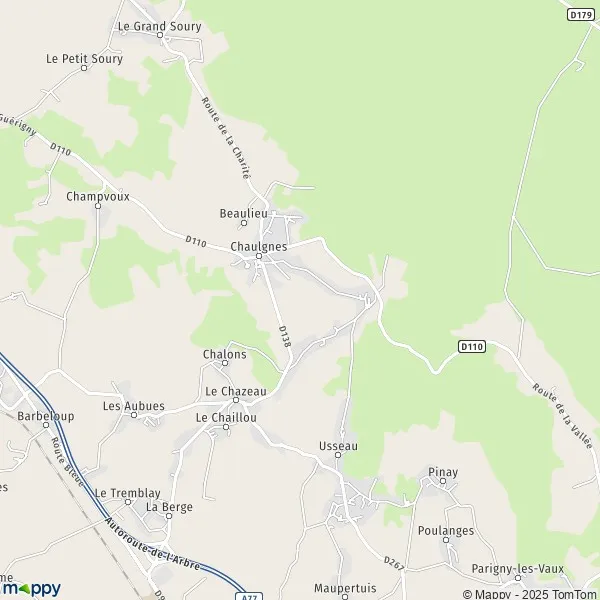 Map Chaulgnes: map of Chaulgnes (58400) and practical information