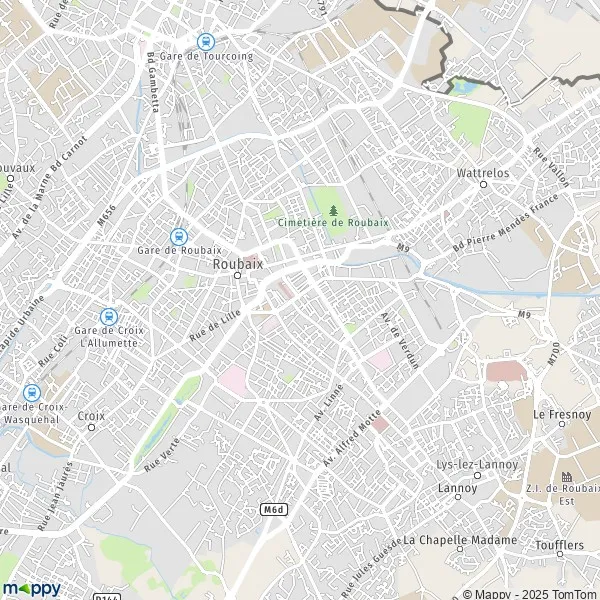 Map Roubaix: map of Roubaix (59100) and practical information