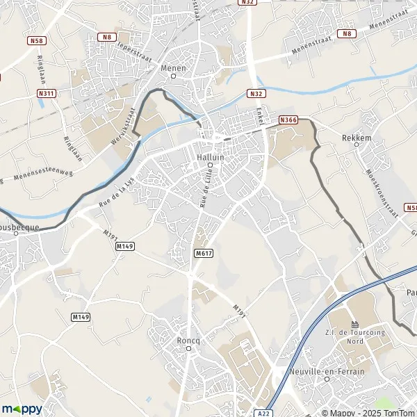 Map Halluin: map of Halluin (59250) and practical information