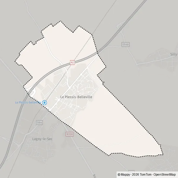 Map Le Plessis-Belleville: map of Le Plessis-Belleville (60330) and ...