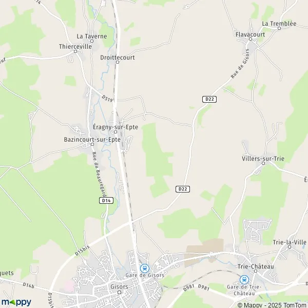 Map Éragny-sur-Epte: map of Éragny-sur-Epte (60590) and practical ...