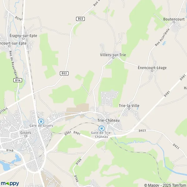 Map Trie-Château: map of Trie-Château (60590) and practical information