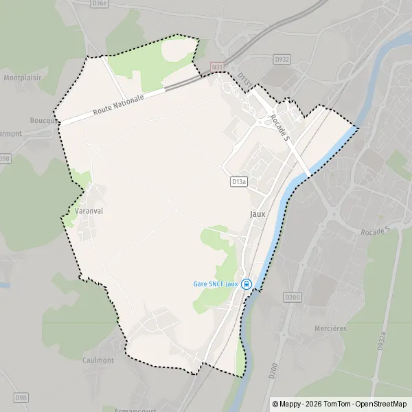 Map Jaux: map of Jaux (60880) and practical information